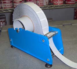 6.5 Inch Wide TableTop Roll Label Dispenser with 2 Core Holders