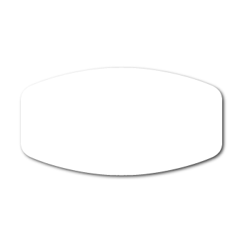 2.5" x 1.25" Blank Oval Stickers