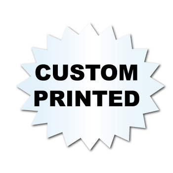 Custom Clear Printed Burst Stickers Personalized with your logo ...