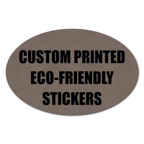 2" x 4" Oval Eco-Friendly Stickers