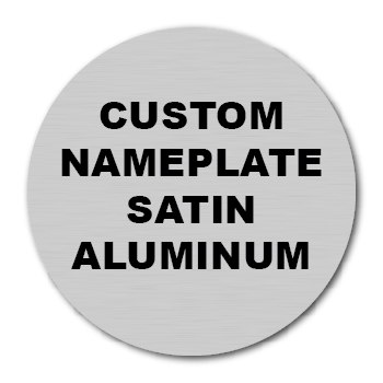 5" Circle Custom Printed Name Plate Aluminum Stickers