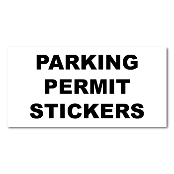 2.5 Circle Custom Printed Inside Parking Permit Numbered Static Cling ...