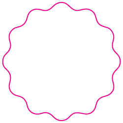 1.75" Scalloped Circle Shape Custom Printed Stickers