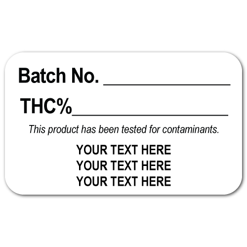 Custom Cannabis Products Labeling Stickers