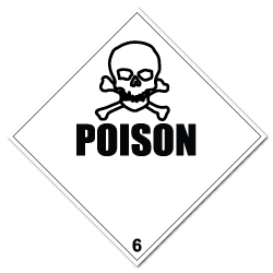 HAZMAT Class 6 Poison Stickers