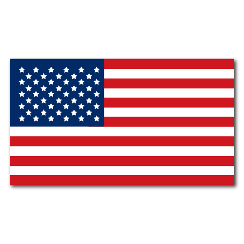 4 x 2.25 American Flag Rectangles Stickers