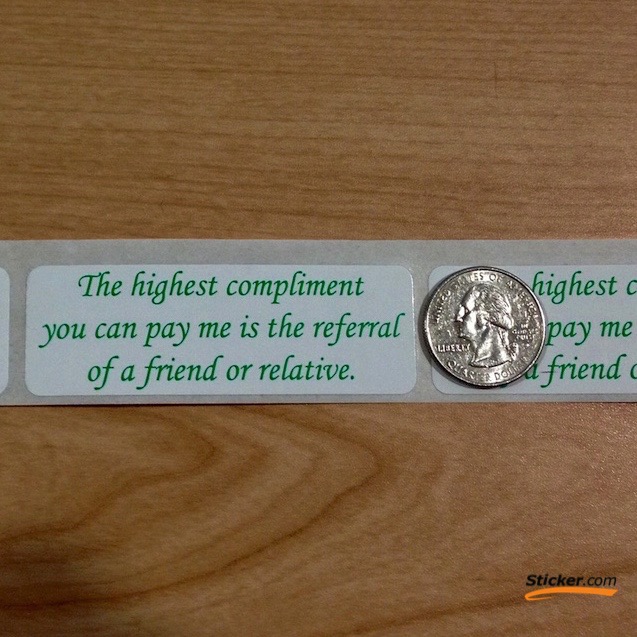 "Highest Compliments" Stickers