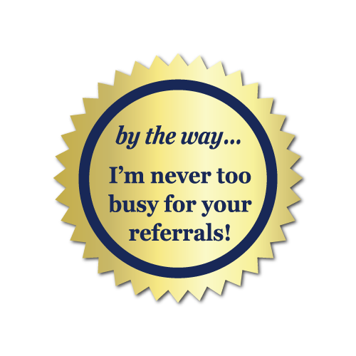 "We Love Referrals" Stickers